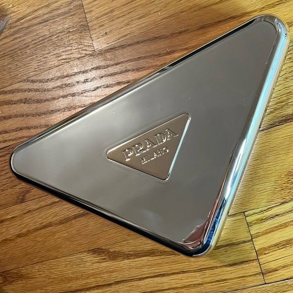 Prada | Accessories | Prada Milano Triangle Box With Mirror | Poshmark